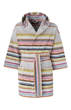 Missoni Moonshadow Short Cotton Terry Bathrobe With Lurex