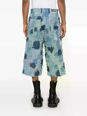 WHO DECIDES WAR Boro Denim Cargo Shorts