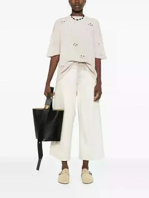 FEDERICO CINA Cropped Straight-leg Trousers