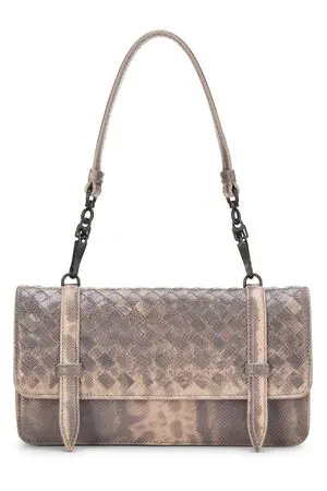 Bottega Veneta Karung Leather Intrecciato Shoulder Bag