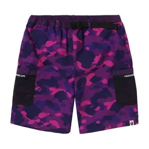 A BATHING APE Color Camo Mesh Pocket Shorts