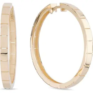Lana Jewelry Thin Flash 14k Gold Tile Hoop Earrings - Yellow
