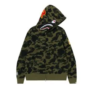 A BATHING APE 1st Camo Ponr Shark Full Zip Hoodie