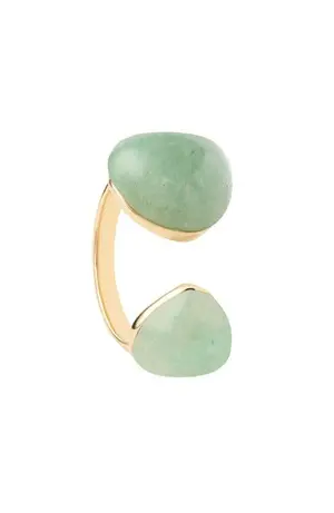 PDPAOLA Gravity Stone Ring - Green Aventurine