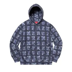 Supreme Blocks Hooded Sweatshirt - Blue