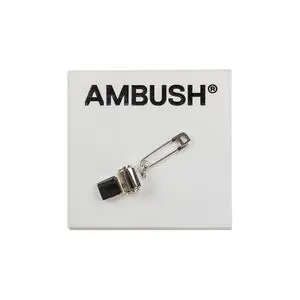 AMBUSH Whistle Charm Earrings - Silver
