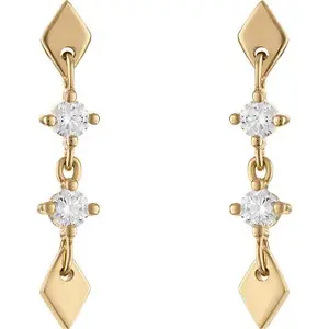 EDEN PRESLEY Medium Shine Drop Earrings - Diamond