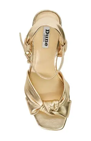 Dune London Kaino Platform Wedge Sandal - Gold