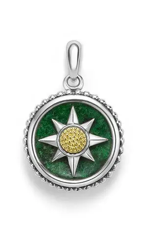 Lagos Anthem Small Jade Sunburst Amulet - Two-tone