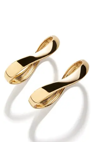 Baublebar Tiana Set Of 2 Wavy Bangle Bracelets - Gold