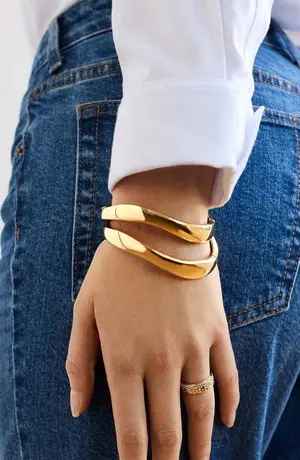 Baublebar Tiana Wavy Bangle Bracelets Set Of 2