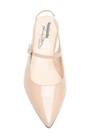 NEROGIARDINI Pointed Toe Slingback Pumps - Natural