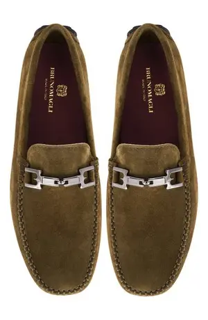 Bruno Magli Taso Bit Driving Loafer - Sage Suede