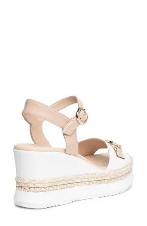 NEROGIARDINI Platform Wedge Sandal - White
