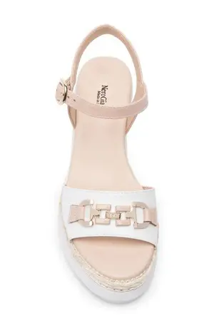 NEROGIARDINI Platform Wedge Sandal - White