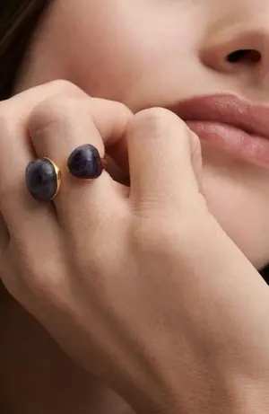 PDPAOLA Gravity Stone Ring - Amethyst