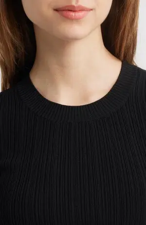 Paige Aranea Rib Elbow Length Sweater