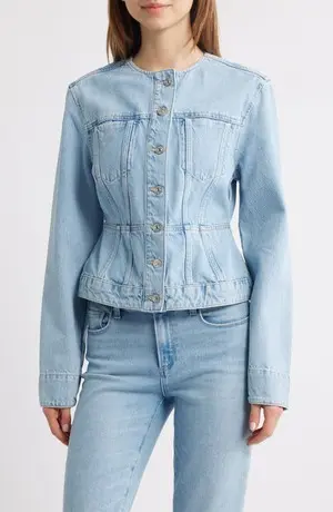 Paige Isara Denim Jacket - Flowers