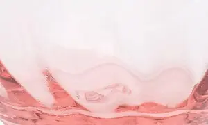 VIETRI Hibiscus Fluted Glass Vase - Pink