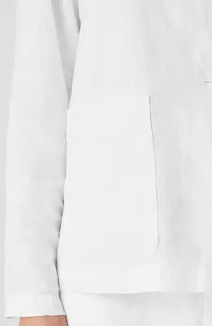 Eileen Fisher High Collar Organic Linen Jacket
