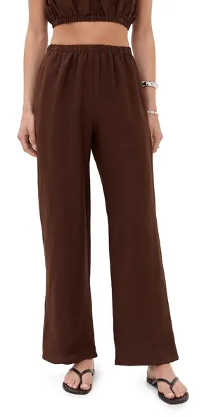 LE BOP Camille Pull-on Pants - Chocolate