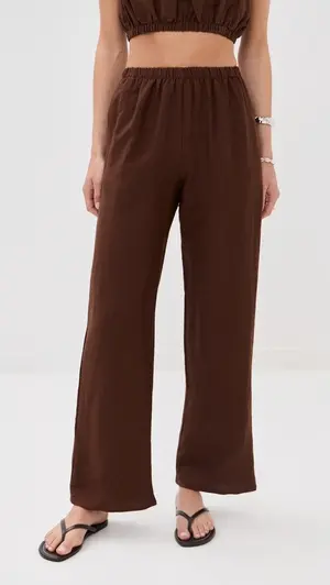 LE BOP Camille Pull-on Pants - Chocolate