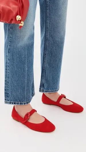 Larroude Verona Ballet Flats - Scarlet