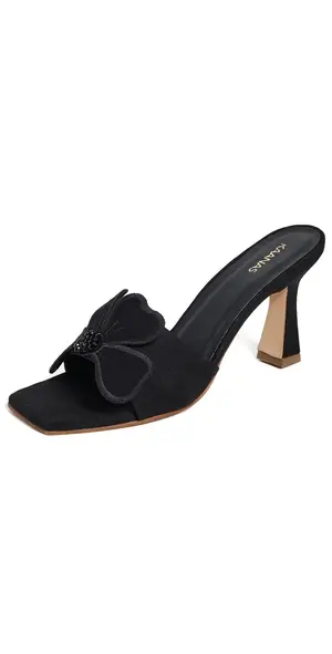 Kaanas Dune Flower Appliqué High Heel Slides