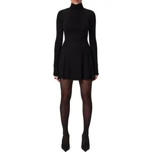 Naked Wardrobe Long-sleeve Mini Dress - Black