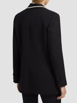 Moschino Pearl Necklace Wool-blend Jacket