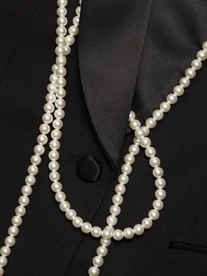 Moschino Pearl Necklace Wool-blend Jacket