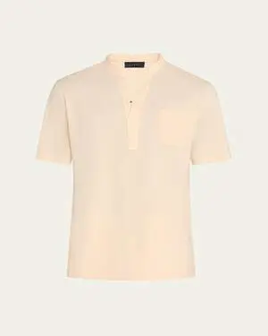 Sease Fish Tail V-neck Pocket Polo Shirt Bellini