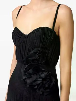 Elisabetta Franchi Floral-appliqué Detailing Dress - Black