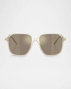 Moncler Me6010 Square Sunglasses - Brown Mirror