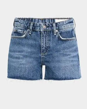 Rag & Bone Rag & Bone Dre Low-Rise Denim Shorts - Blue