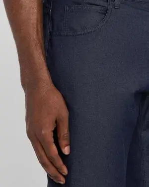 Giorgio Armani Cotton-silk Five-pocket Trousers - Blue
