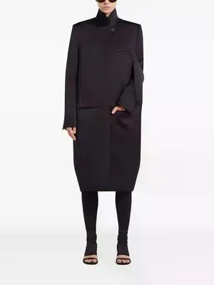 COURREGES Satin-finish Coat - Black