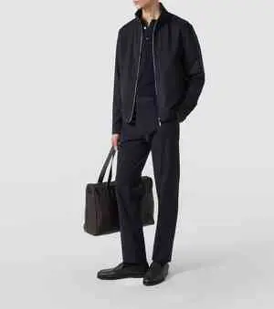 Zegna Cotton-blend Straight Trousers