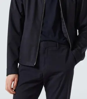 Zegna Cotton-blend Straight Leg Pants - Blue