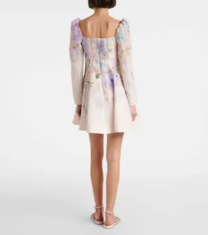 Zimmermann Dawning Floral Linen Minidress