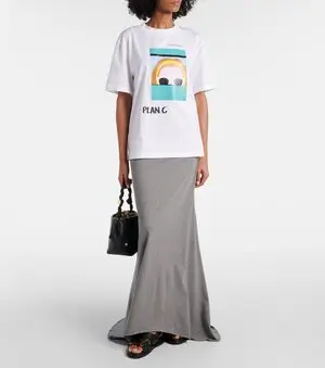 Plan C Cotton Maxi Skirt