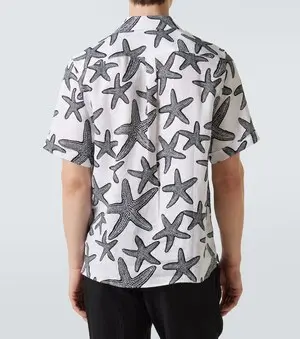 Vilebrequin Printed Linen Bowling Shirt - White