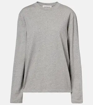 RÓHE Cotton Jersey T-shirt - Grey