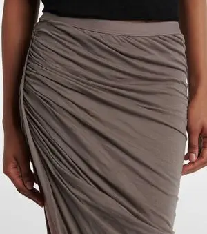 Rick Owens Edfu Cotton Maxi Skirt - Grey
