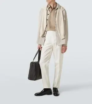 Zegna Linen, Wool, And Silk-blend Overshirt