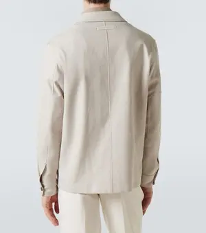 Zegna Linen, Wool, And Silk-blend Overshirt