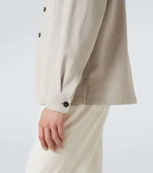 Zegna Linen, Wool, And Silk-blend Overshirt