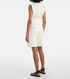 RÓHE Belted Bermuda Shorts - White
