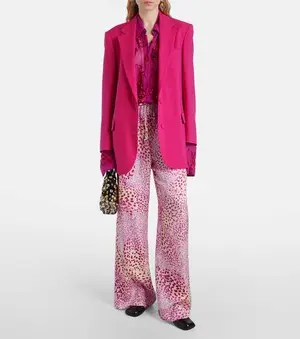 Dries Van Noten Jacquard Wide-leg Pants