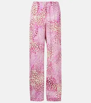 Dries Van Noten Jacquard Wide-leg Pants - Pink
